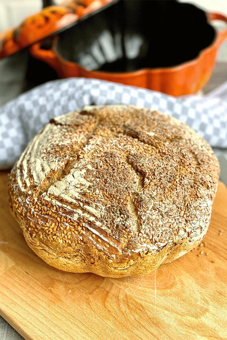 No-Knead Topfbrot mit Emmer-Mehl - Küchenmomente