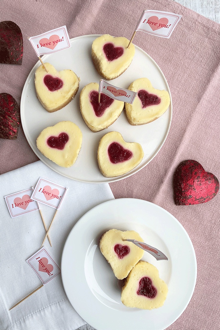 Mini-Cheesecakes mit (Frucht)Herz - Küchenmomente